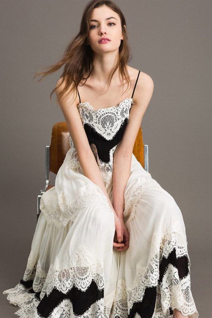 Lillian Embroidered Lace Slip Maxi Dress – FOIOR